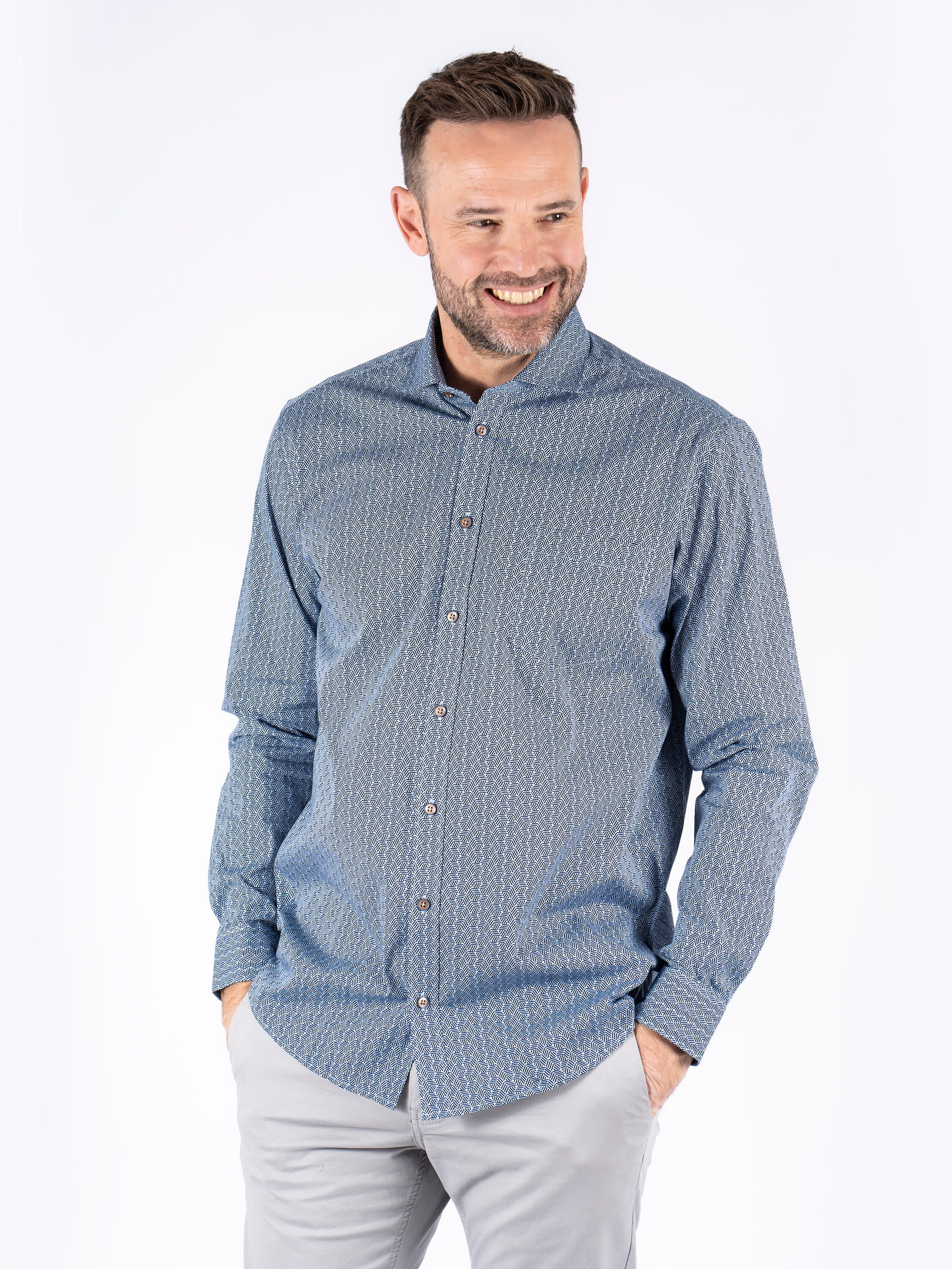 Pre End Sorrento Casual Shirt Classic Blue – Paul's Menswear