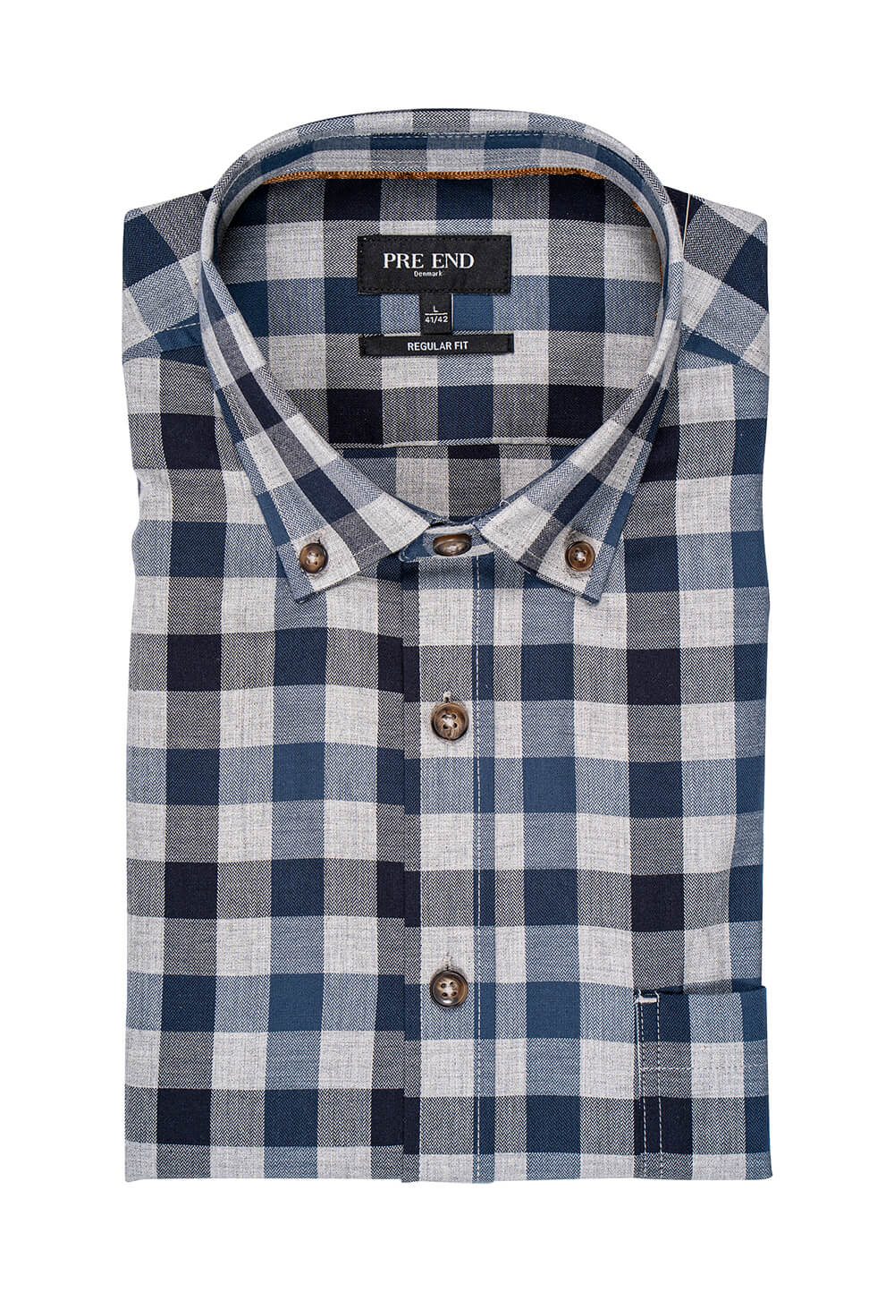 Pre End Check Shirt Dark Navy – Paul's Menswear